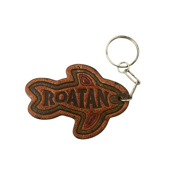 Accessories | Roatan Leather Shark Fish Collectible Souvenir Keychain ...